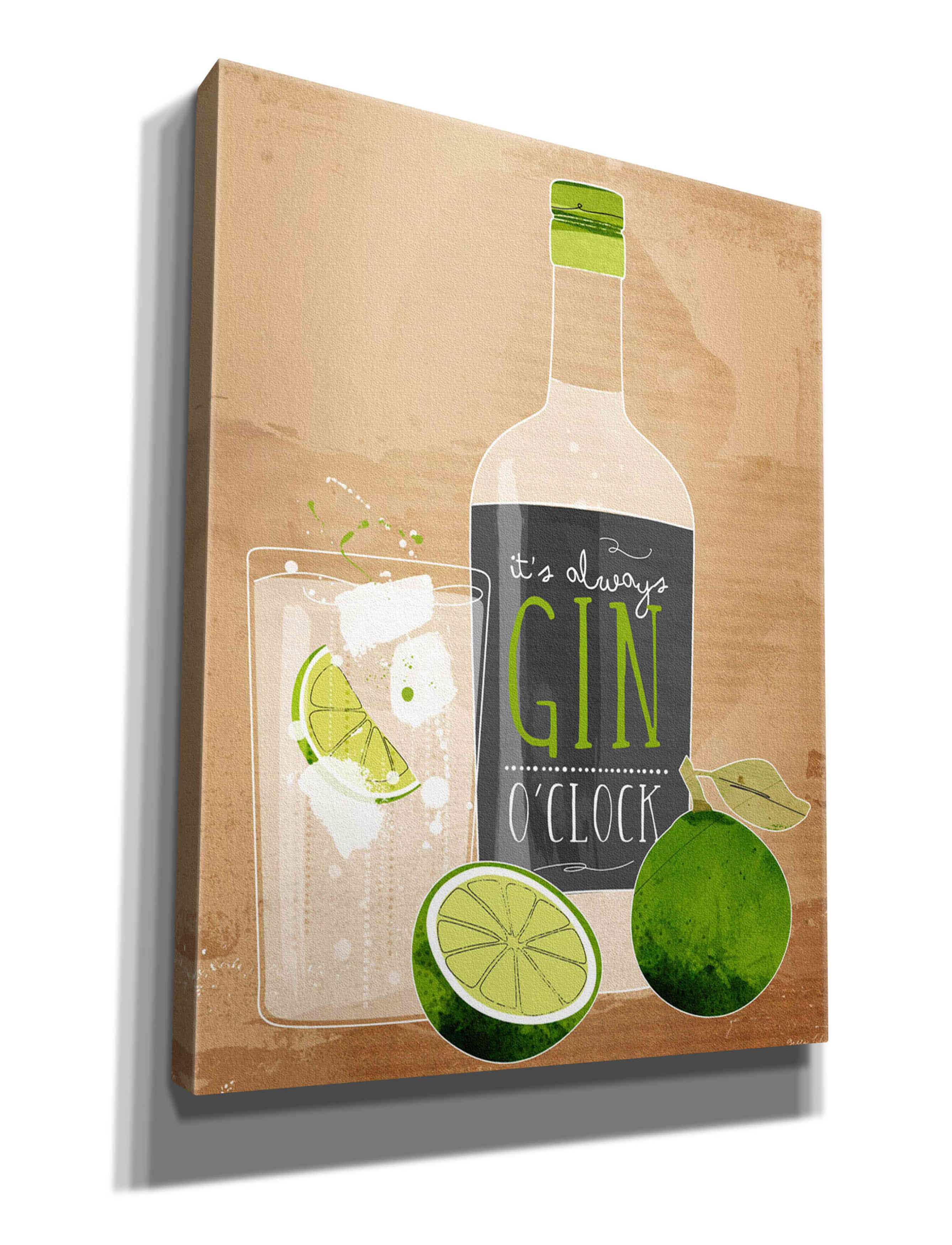 Red Barrel Studio® Gin OClock by Green Lili - Wrapped Canvas Print | Wayfair